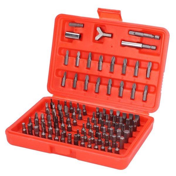 100pcs Screwdriver Set With Bit Driver Tamper Proof Torq Hex Star Screw ...