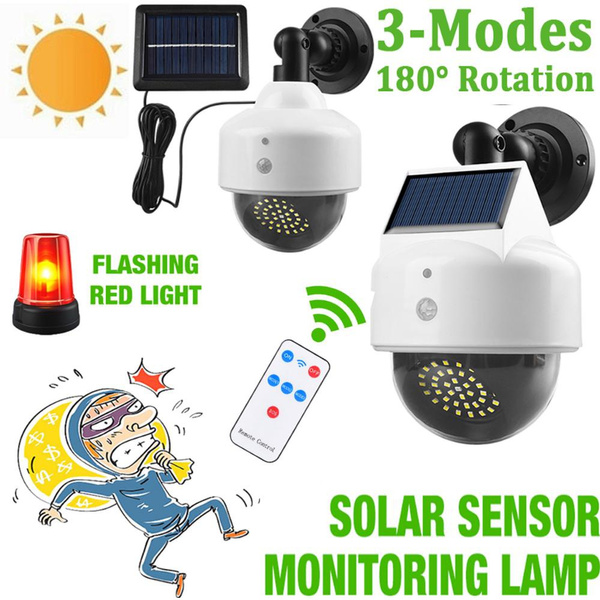 Solar garden LED monitoring light, 3 modes of false camera light ...