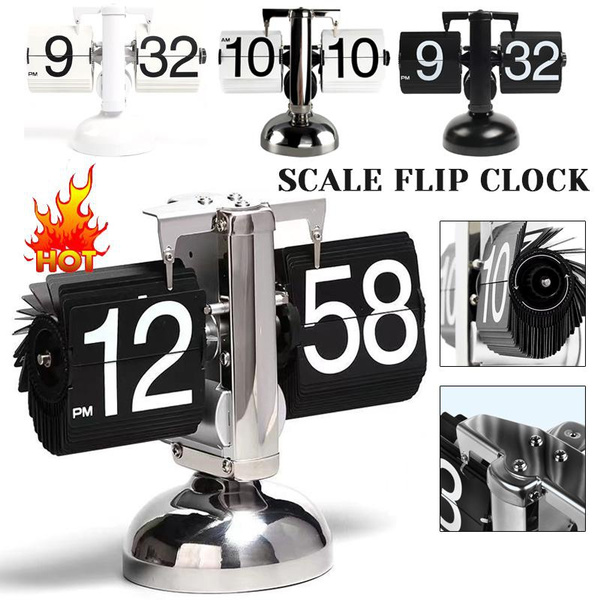 Creative Flip Digital Clock Small Scale Desk Clock Retro Flip Clock ...