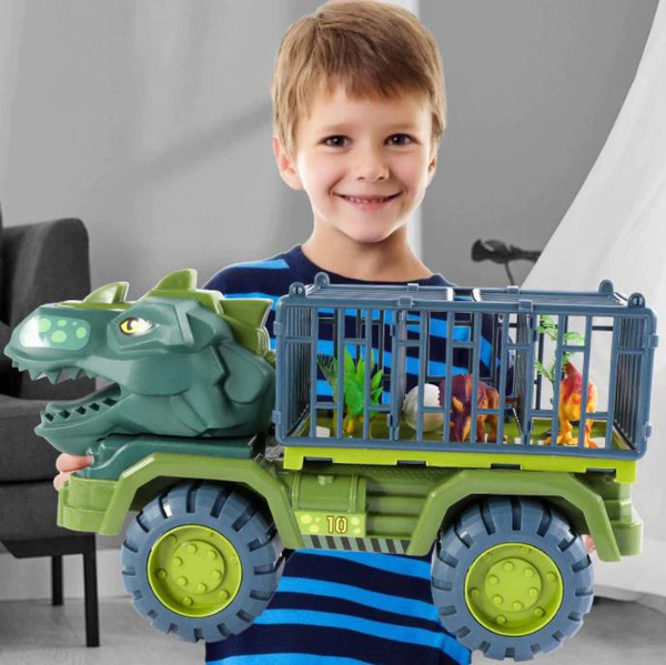 Children's Dinosaur Toy Car Large Engineering Vehicle Model Educational ...