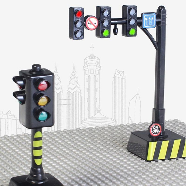 Mini Traffic Signs Road Light Block with Sound LED Children Safety Kids ...