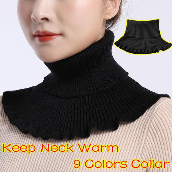 Fashion Scarf Bib Winter Warm Neck Protection False Collar Cervical ...