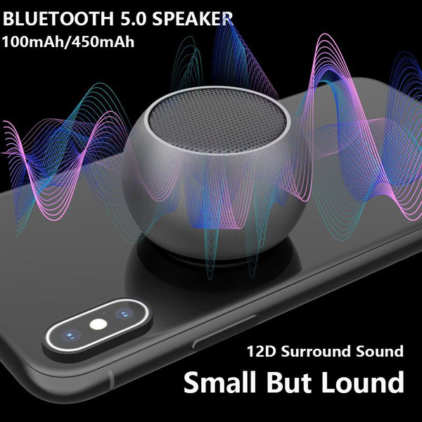 Mini Bluetooth5.0 Speaker with Mic, Small But Lound Wireless Sound Box ...