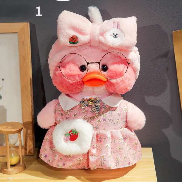 30cm Pink Duck Yellow Lalafanfan Duck Cafe Girl Plush Toy Cute Kawaii ...