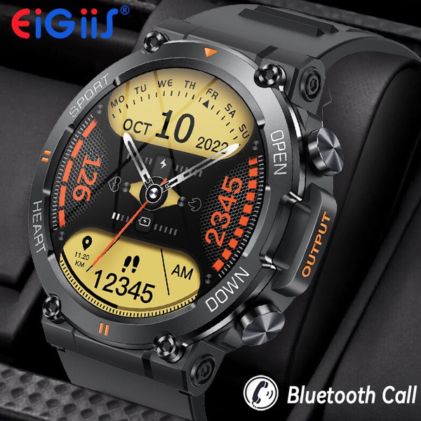 2022 Bluetooth Military Smart Watch for Men Outdoor Tactical Sports Smartwatch IP67 Waterproof ...