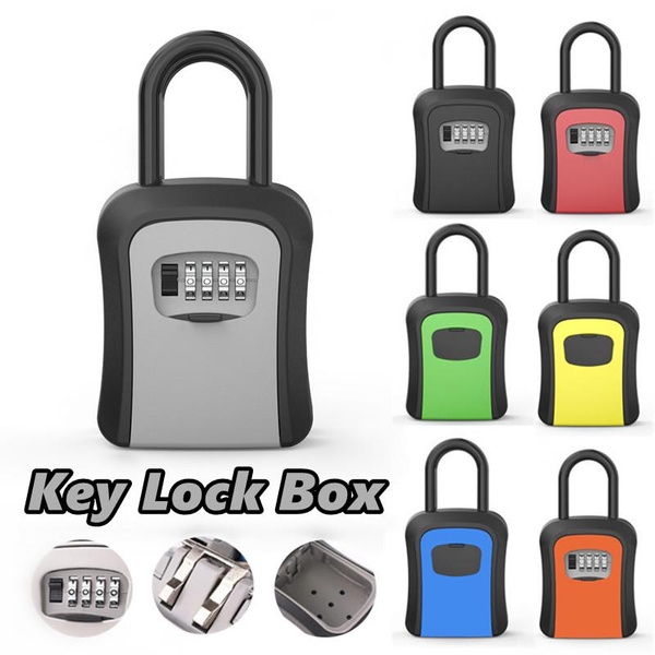 1 PC Key Lock Box Wall Mounted Key Safe Box Weatherproof 4 Digit ...