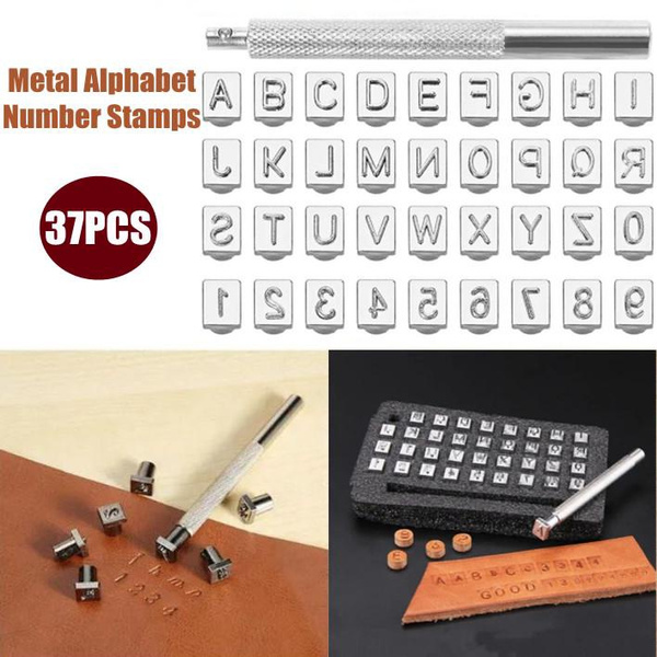 37pcs Steel Alphabet Number Leather Stamp Punch Set DIY Leather ...