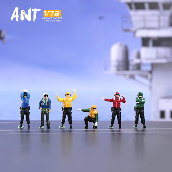 1/72 Scale Aircraft Carrier Ground Crew Figures Scenery Miniature Model ...