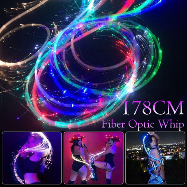 USB Rechargeable LED Optical Fiber Whip Light-up Whip Flow Lamp for ...