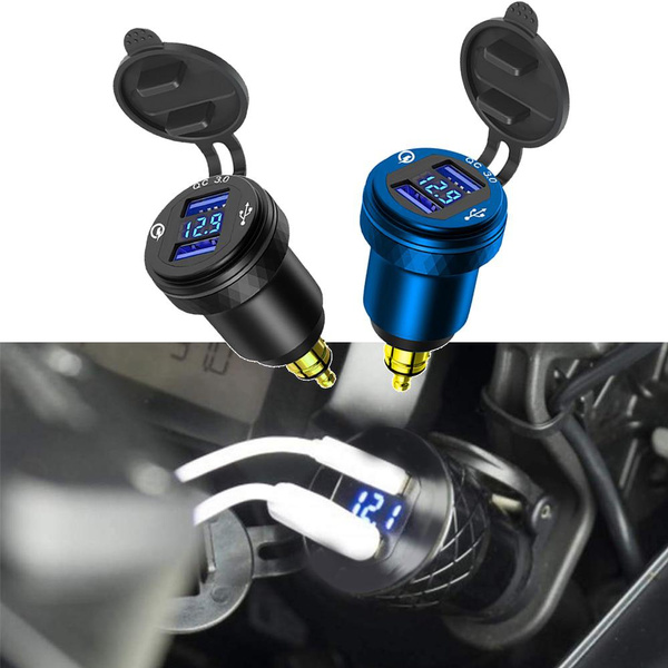 Quick Charge 3.0 Dual USB Charger Plug Socket Power Adapter LED For BMW ...