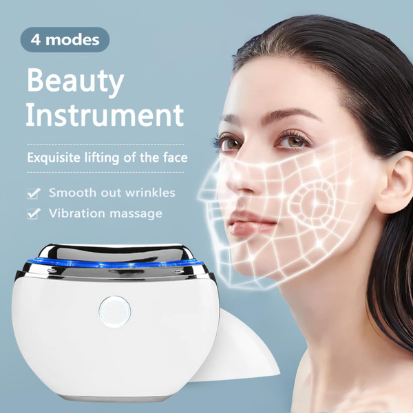 Electric Facial Guasha Massager Microcurrent Scraping Plate V Face Anti ...