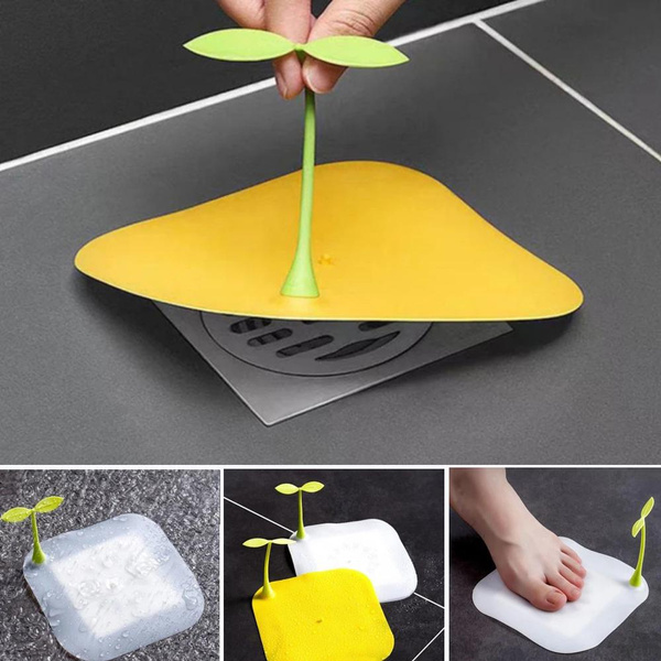 Floor Sink Filter Cute Bean Sprouts Shape Silicone Sewer Deodorant ...