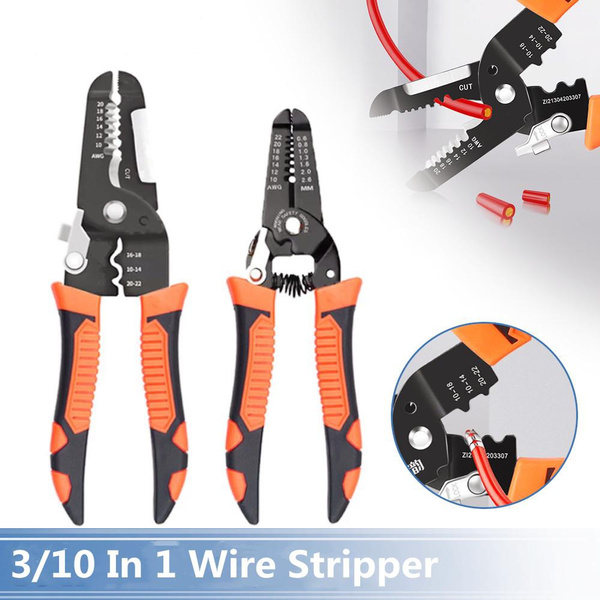 3/10 In 1 Stripping Crimping Pliers Wire Stripper Multi Functional Ring ...