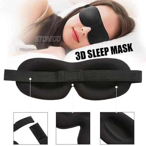 1pc 2pcs 3d Sleeping Mask Foam Silk Sleep Mask Block Out Light Soft