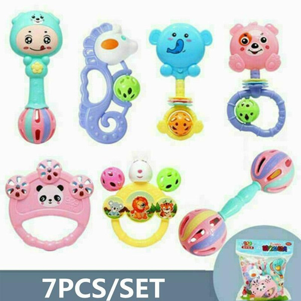 7Pcs Baby Rattle Toys Set Early Development Learning Music Toys Gift | Wish