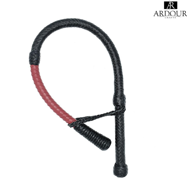 Real Cowhide Leather Bullwhip 3 Feet 16 Strands Long Dragon Tail ...