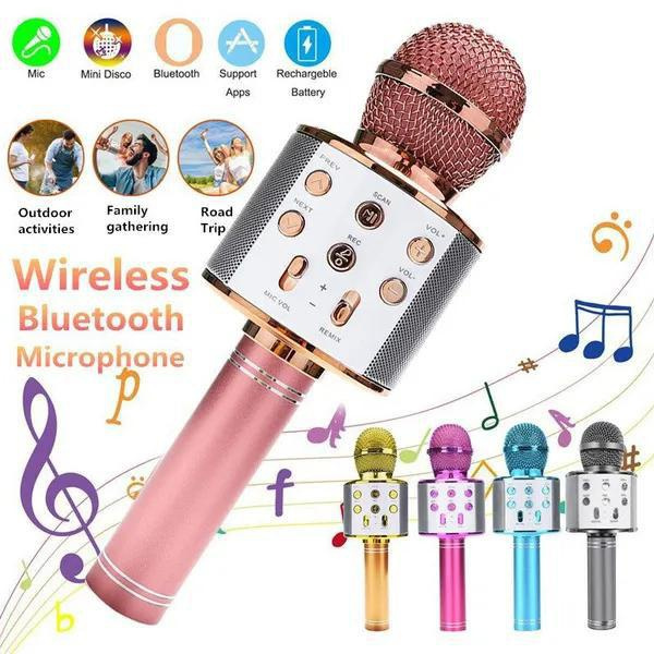 WS858 Wireless Bluetooth Handheld Microphone KTV Karaoke Microphone ...