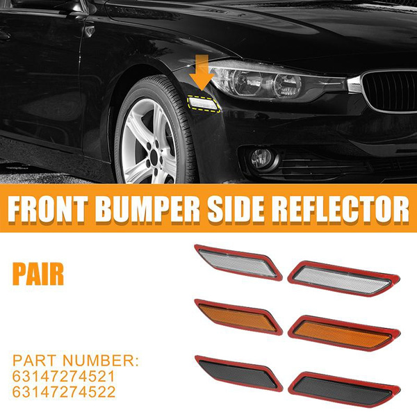 Pair Front Bumper Reflector Side Marker 63147274521 63147274522 for BMW F30 F31 3-Series 2013 ...