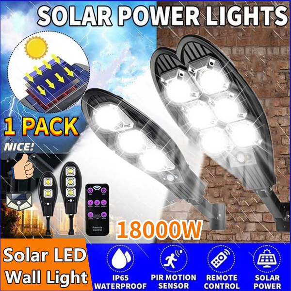 1Pack Upgrade Solar Street Lights COB LED Solar Outdoor Street Light ...