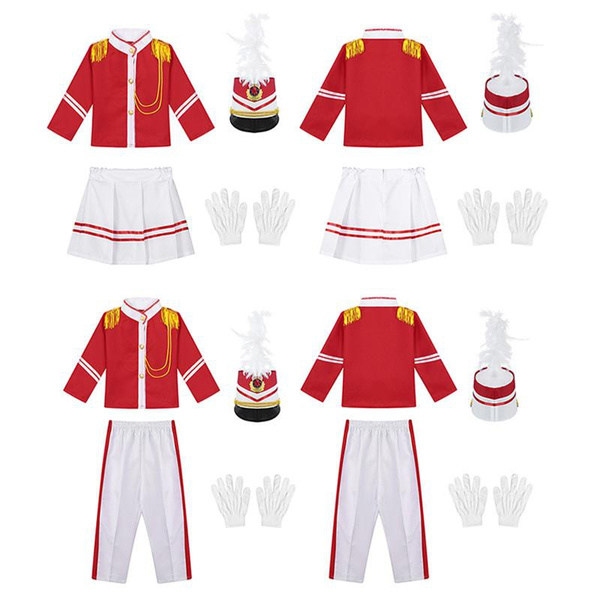 Children's Honor Guard Uniform Dress Up Drum and Trumpet Team Costume ...