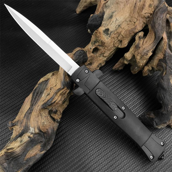 Force Otf Spring Assisted Knife Convenient Auto Switches Black Handle ...