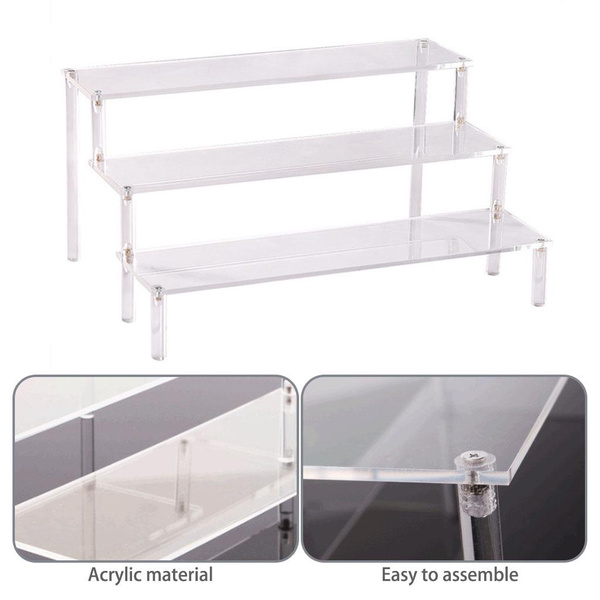 Acrylic Display Stand 3 Tier Riser Display Shelf Showcase for Action ...