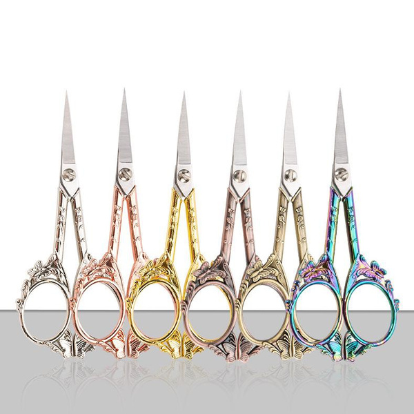 Zinc Alloy Vintage Small Scissors Butterfly Shaped Eyebrow Scissors ...