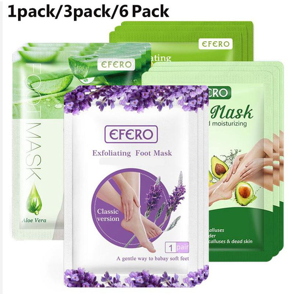 Whitening Foot Peel Mask Removes and Repairs Rough Heels Dry Toe Skin ...