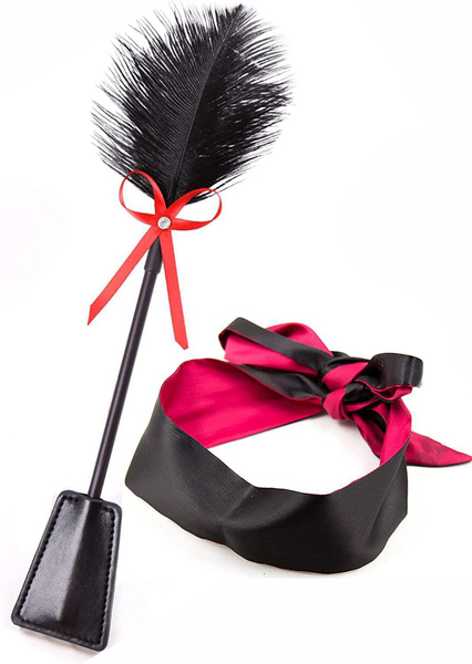 Adult Feather Tickler Eye Sleep Mask Blindfold - Spanking Sex Feather Bondage Sex Set - BDSM ...