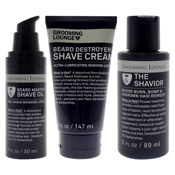 Bear Master Shave Oil With Beard Destroyer Shave Cream and The Shavior Kit by Grooming Lounge ...
