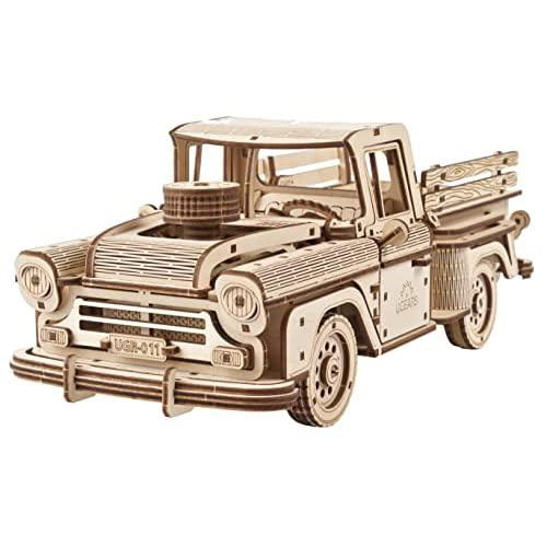 UGEARS Pickup Lumberjack 3D Puzzle - Classic 1950s Pickup Truck 3D ...