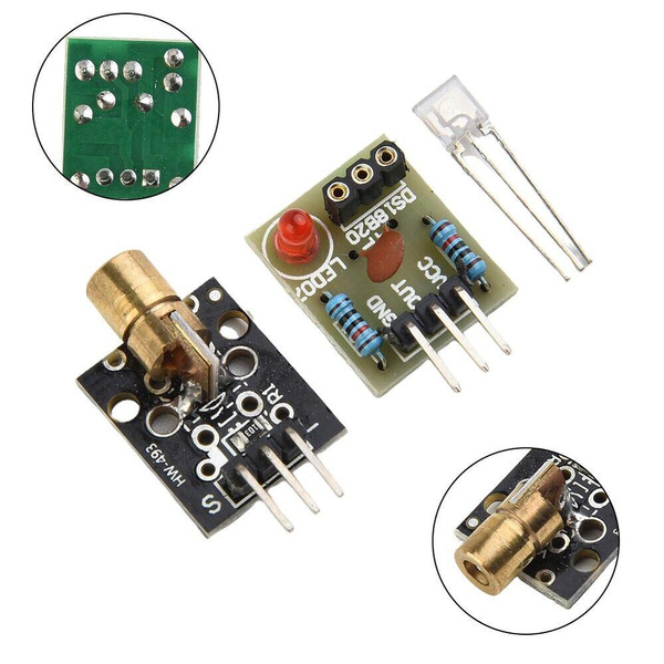 Laser Sensor Module Receiver With Ky 008 Transmitter For Arduino Avr