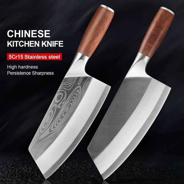 Stainless Steel Meat Cleaver Knife 5CR15 Food Grade Sharp Butcher's ...