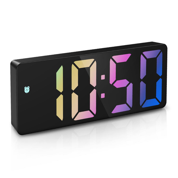 Digital Alarm Clock NEW Version LED Desktop Clock 6.5inch Large Display ...