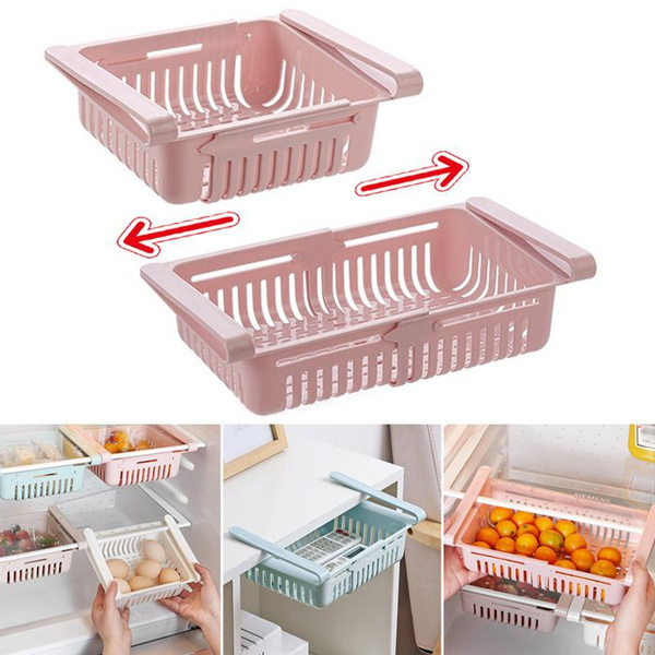 Kitchen Organizer Fridge Storage Drawer Box Extendable Refrigerator ...