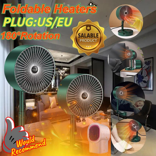 Foldable Heaters Electric Fan Heater Home Heaters 1000W PTC Heating for ...