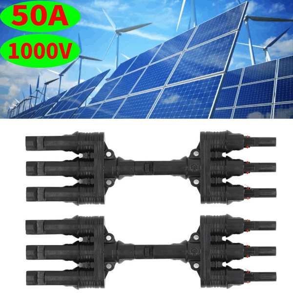 Solar Panel Branch Connector,2Set 50A 1000V Solar Photovoltaic Branch ...