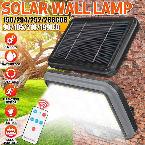 COB LED Solar Powered Light Waterproof With Remote Control Motion ...