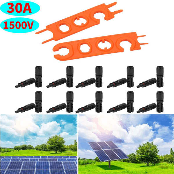 PV Cable Connector,10 Pairs PV Cable Connector Solar Panel Male Female ...