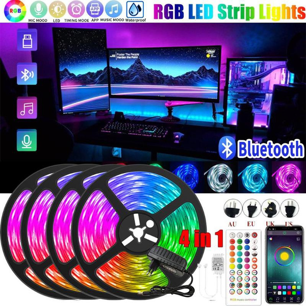 Wifi Bluetooth Led Strip Lights,3.28/6.56/16.4/32.8/65.6ft Smart Light ...