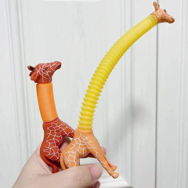 1/3 Pcs New Creative Giraffe Pop Tubes Toys Kids Sensory Learning Toy ...