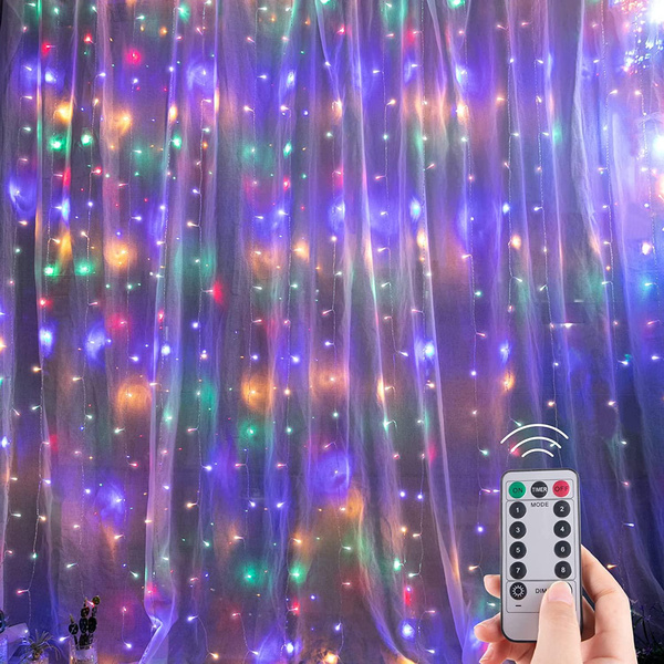 USB LED Curtain Lights 8 Modes Remote Control Christmas Lights ... USB LED Curtain Lights 8 Modes Remote Control Christmas Lights ...