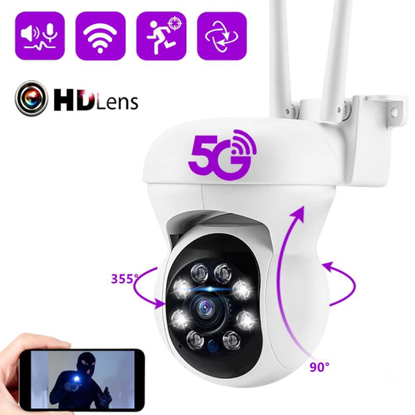 HD 1080P/720P 5G WiFi IP Camera Wireless Speed Dome PTZ CCTV IR Outdoor ...