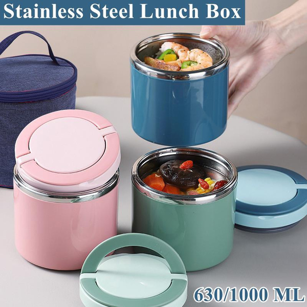 1 PC 630/1000ml Stainless Steel Portable Outdoor Camping Picnic Lunch ...