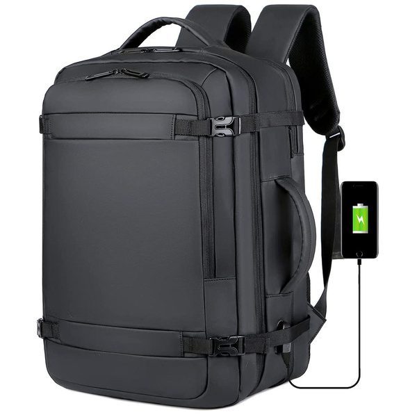 17.3" Laptop Backpack with USB Charging Port Expandable Backpack Travel ...