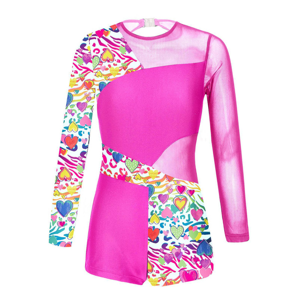 Leotards for Girls Gymnastics Kids Children Biketard With Shorts ...
