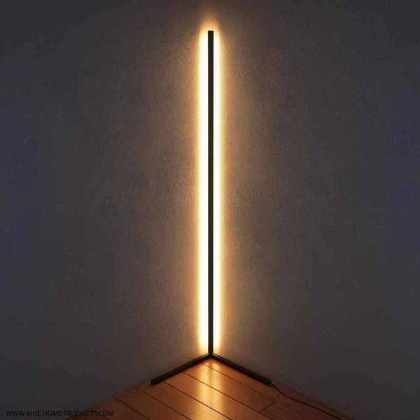 Nordic RGB Corner Floor Lamp Modern Simple LED Rod Floor Lamps for ...