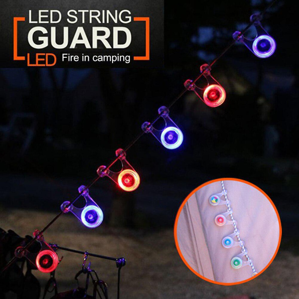 Waterproof LED Tent String Rope Guard Hanging Lights Mini Flashlight ...