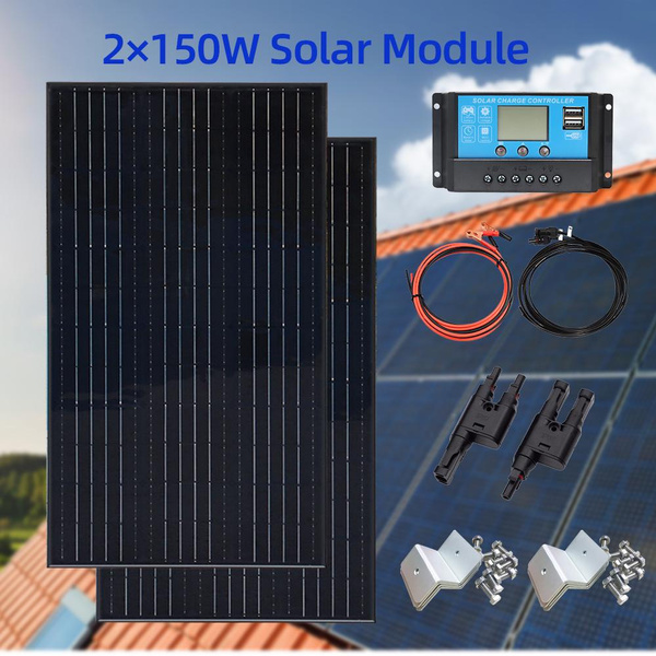 12 VOLT OFF GRID SOLAR SYSTEM 300 WATT SOLAR PANEL KIT FOR HOUSEHOLDS ...