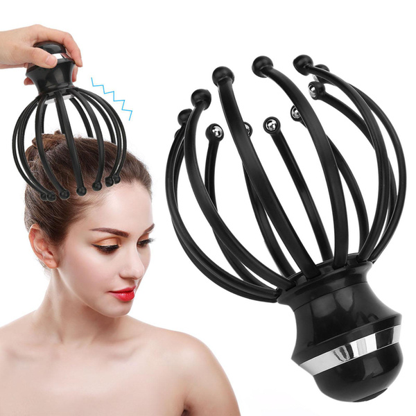 Electric Vibration Head Massager Fatigue Stress Relief Massage 12‑Claw ...